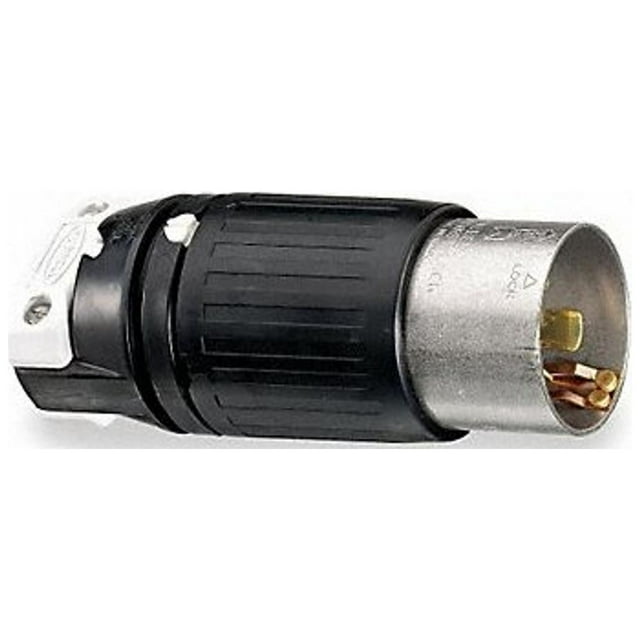 Hubbell CS8165C Twist-Lock Plug, 3-Pole, 4-Wire Grounding, 50A, 480V ...