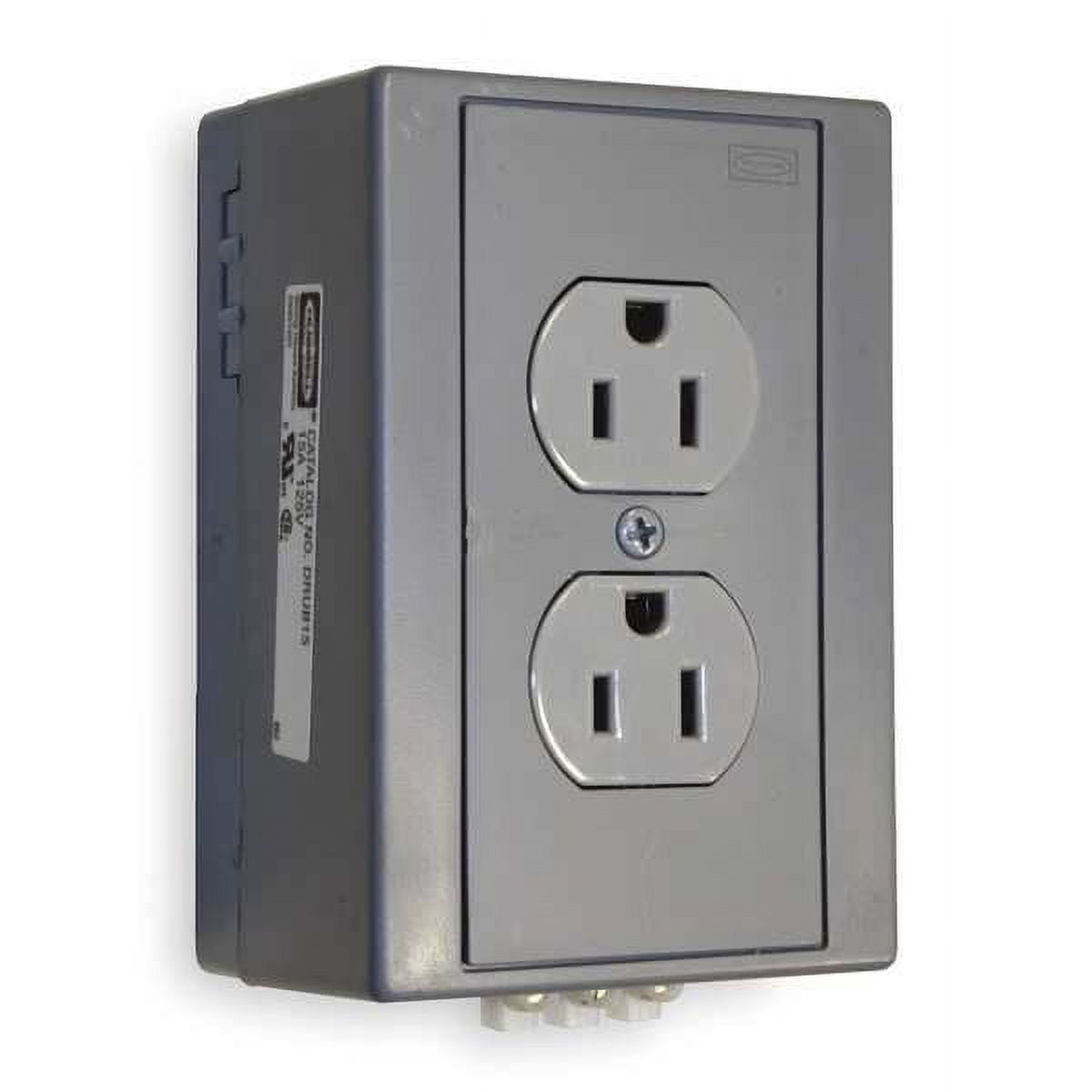 Hubbell Wiring Device-Kellems DIN Rail Recept,Gray,15 A,2P3W,Side,1PK ...