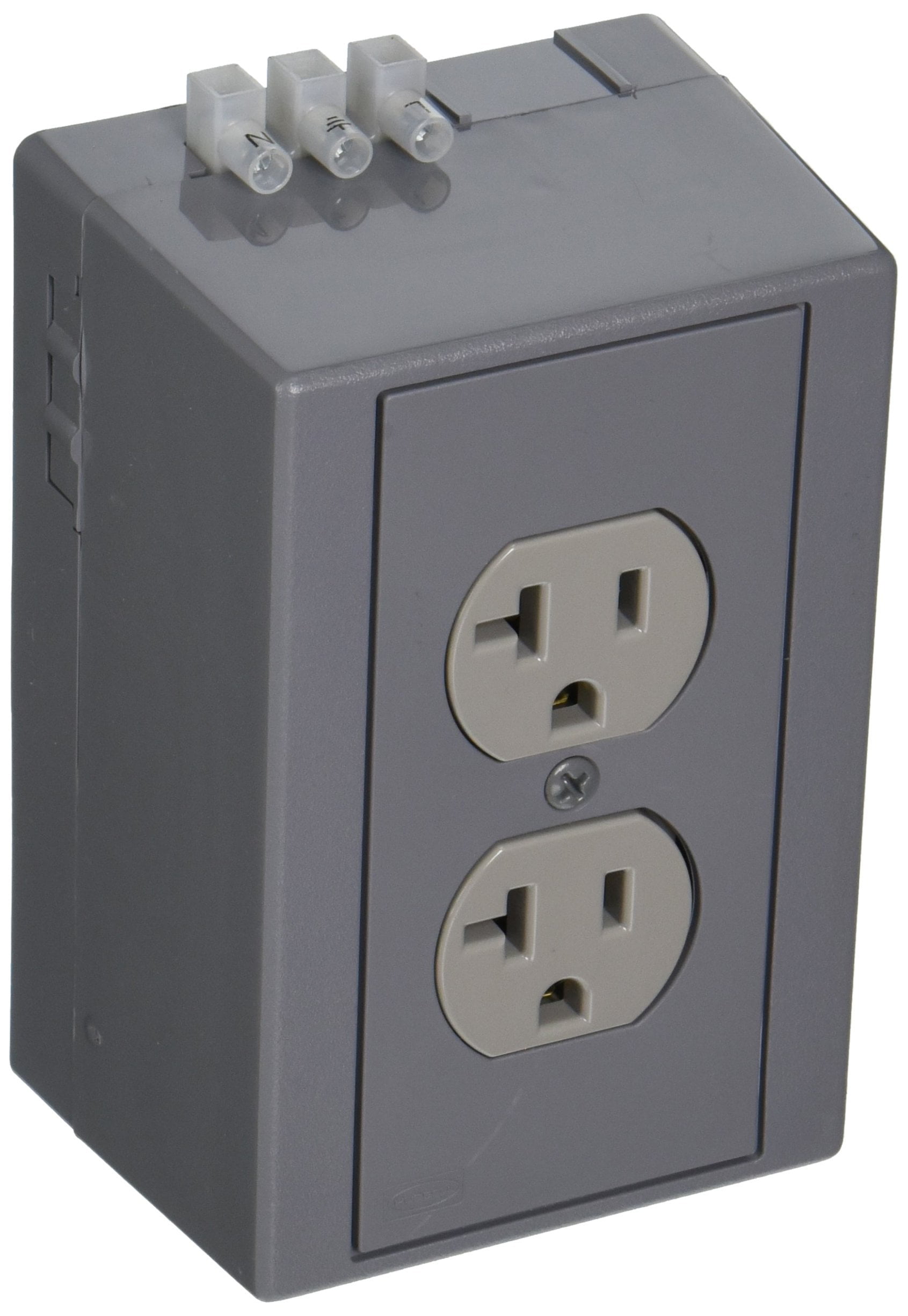 Hubbell DRUB20 DIN Rail Utility Box, 20 amp, 125V, Duplex, Gray CA3 ...
