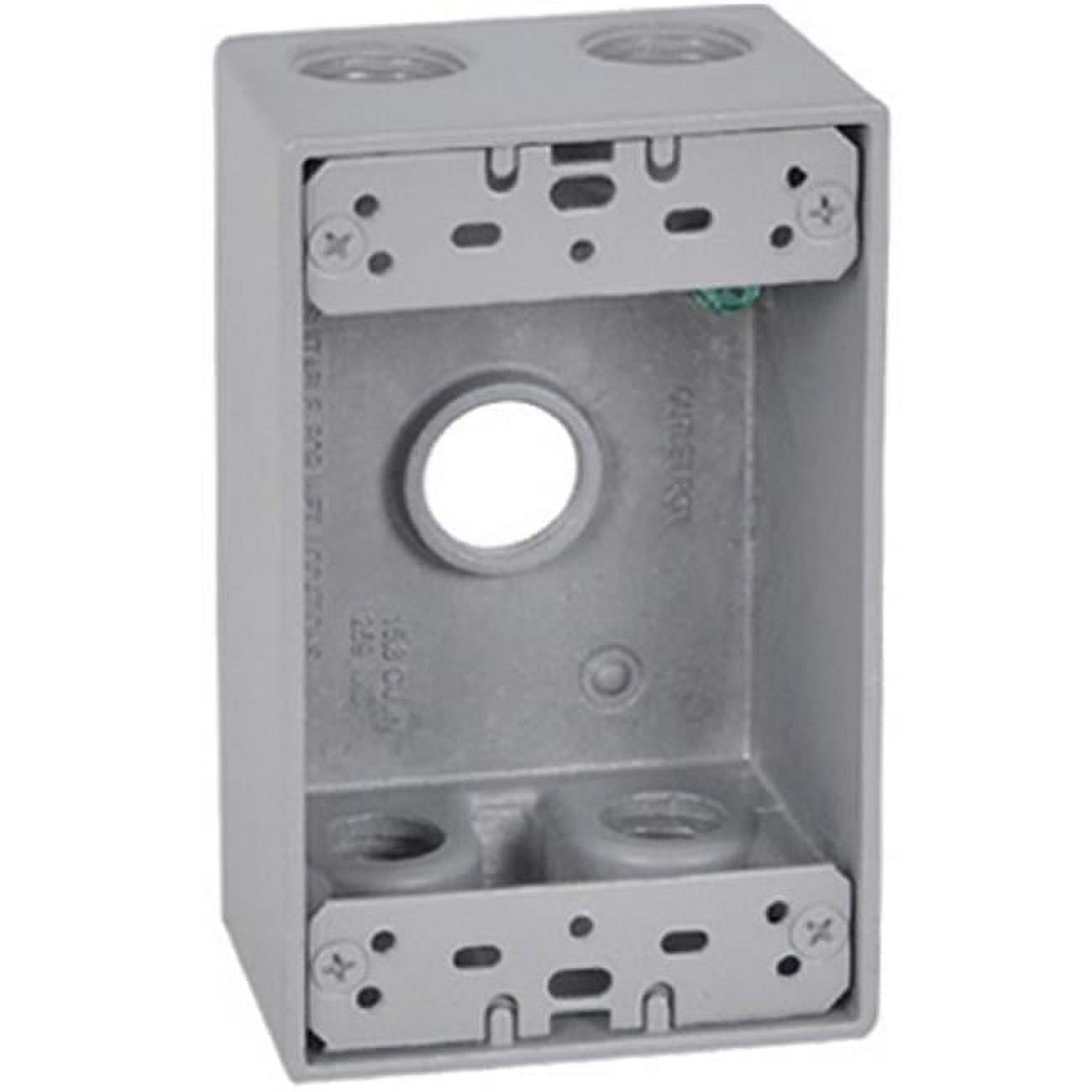 Hubbell Electrical FSB50-5 1 Gang Rectangular Outlet Box With Five 0.5 ...