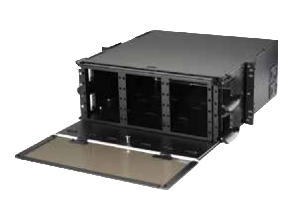 Hubbell OptiChannel - Rack fiber enclosure - black - 2U - 19"/23 ...