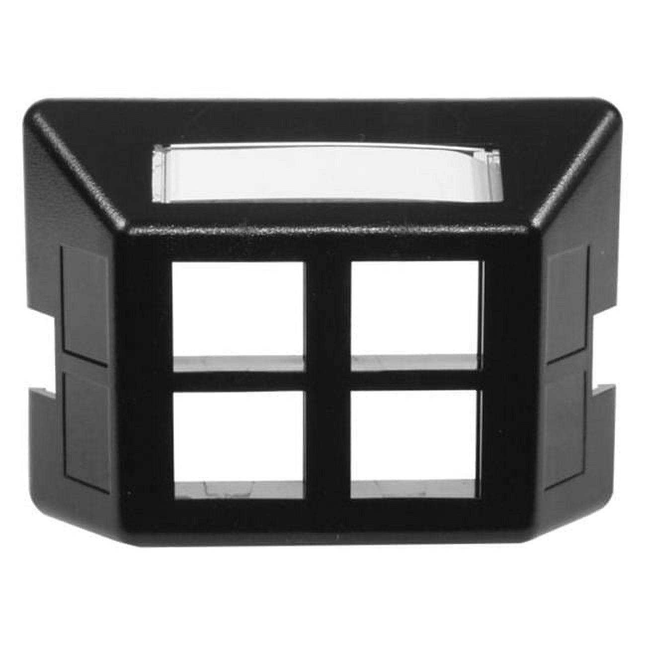 Hubbell FP4BK Furniture Plate - 4-Port, Black - Walmart.com