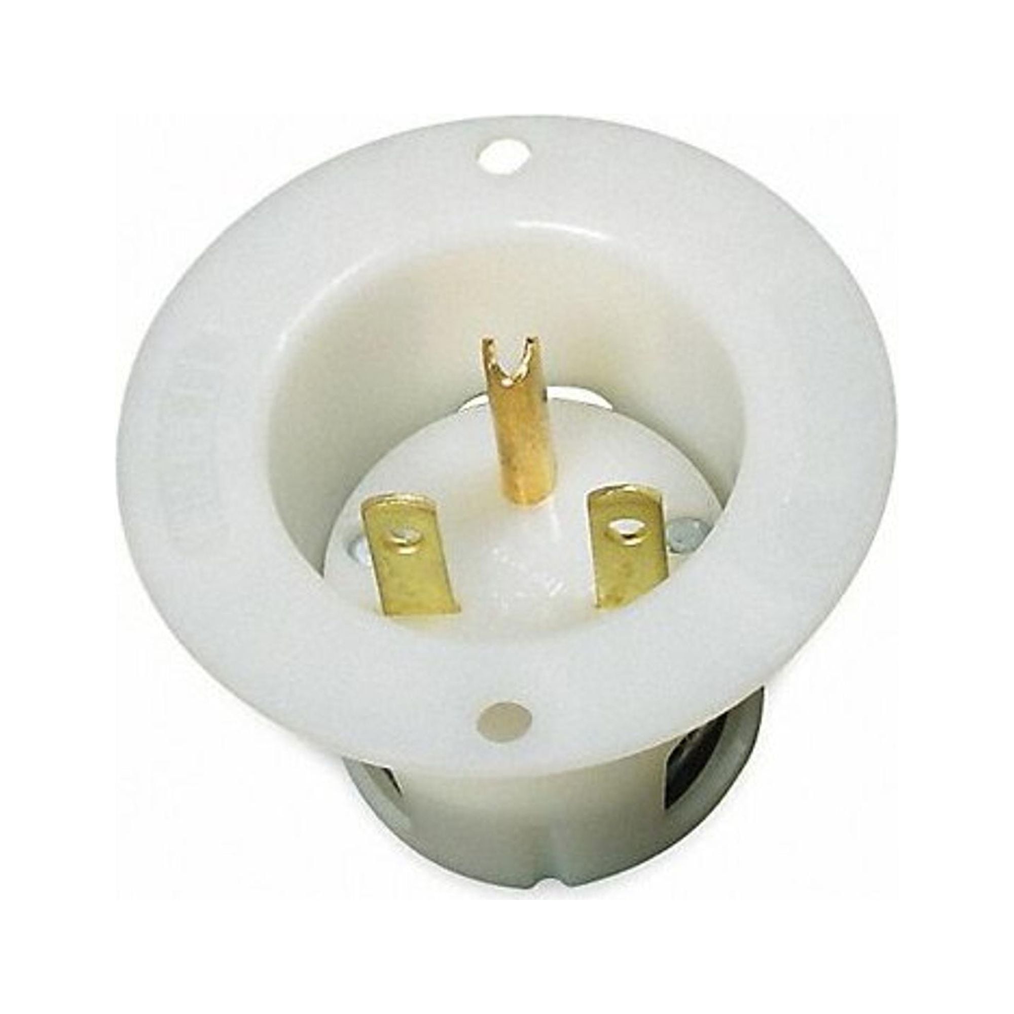 Hubbell Wiring Device-Kellems Flanged Inlet,White,15 A,Round,6-15P ...