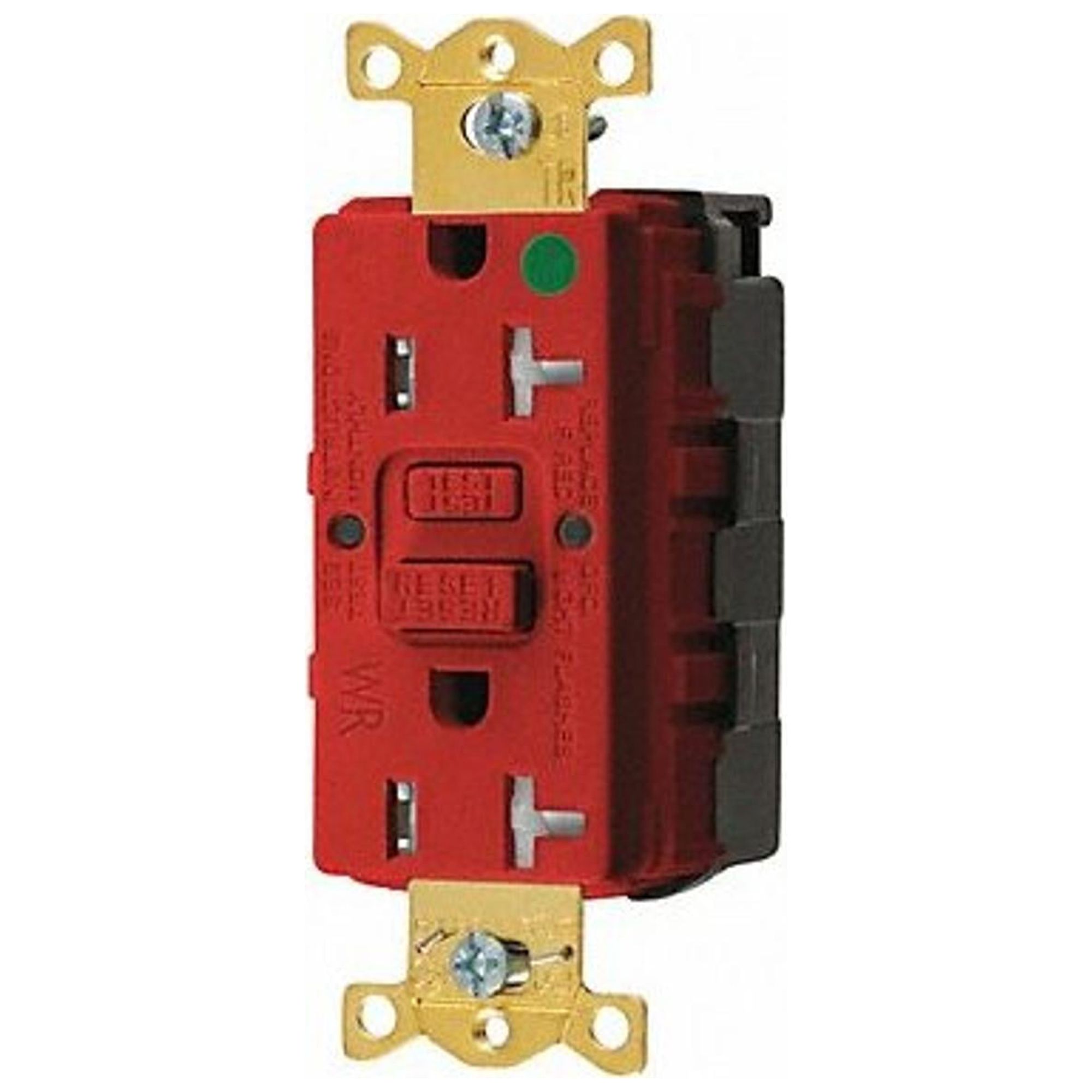 Hubbell Wiring Device-Kellems GFCI Rceptcle,Hspital,Red,20A,1 HP ...