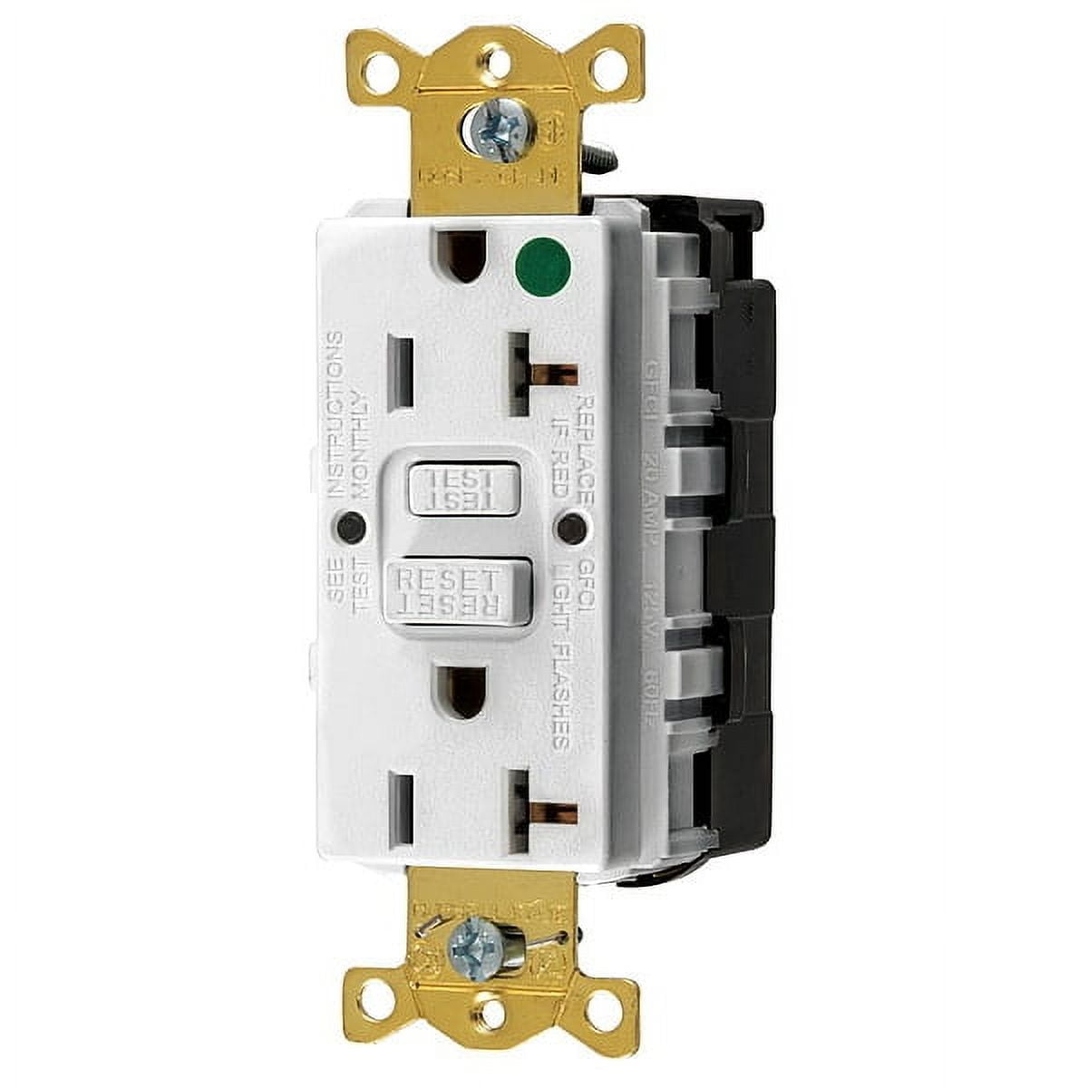 Hubbell Wiring Device-Kellems GFCI Rceptcle,Hspital,Wht,20A,1 HP ...