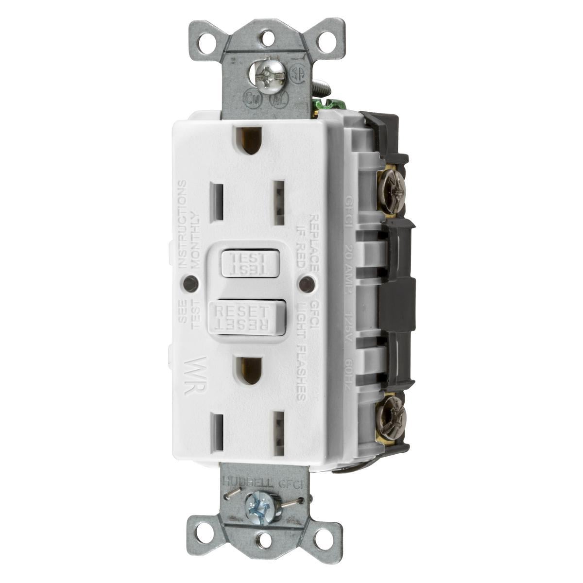 Hubbell GFWRST15W Style Line GFCI Receptacle - Walmart.com