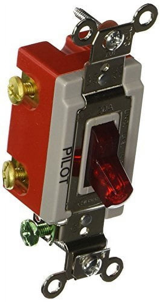 Hubbell HBL1222PL Double Pole Toggle, Industrial Grade, 20 amp, 120 ...