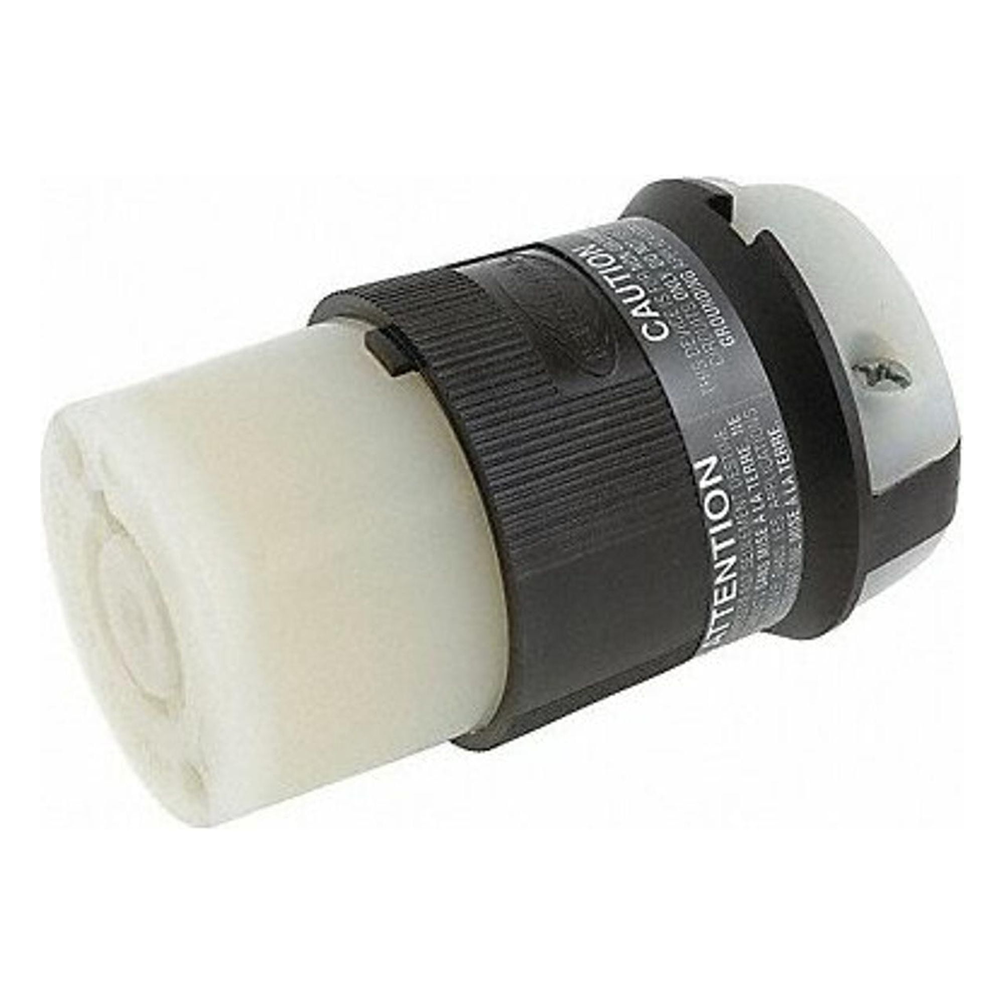 Hubbell Wiring Device-Kellems LckCon,Strt;20 A;Blk; White,Nyl,L18-20R ...