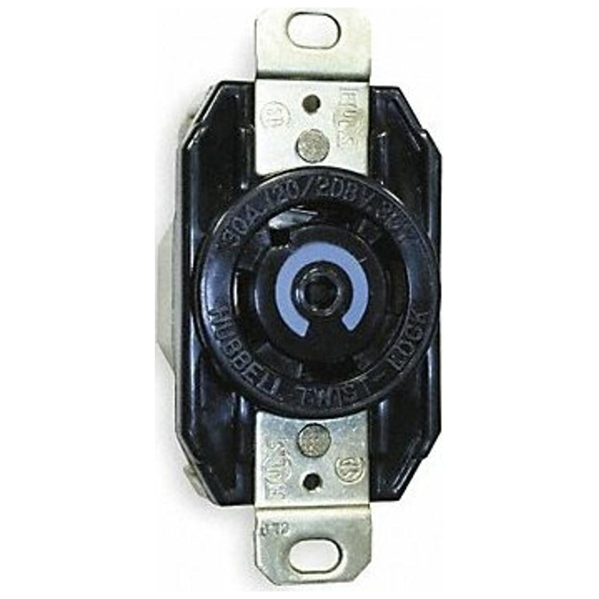 Hubbell Wiring Device-Kellems Lck Recept,30 A;Black;Nylon,L21-30R,1Gng ...