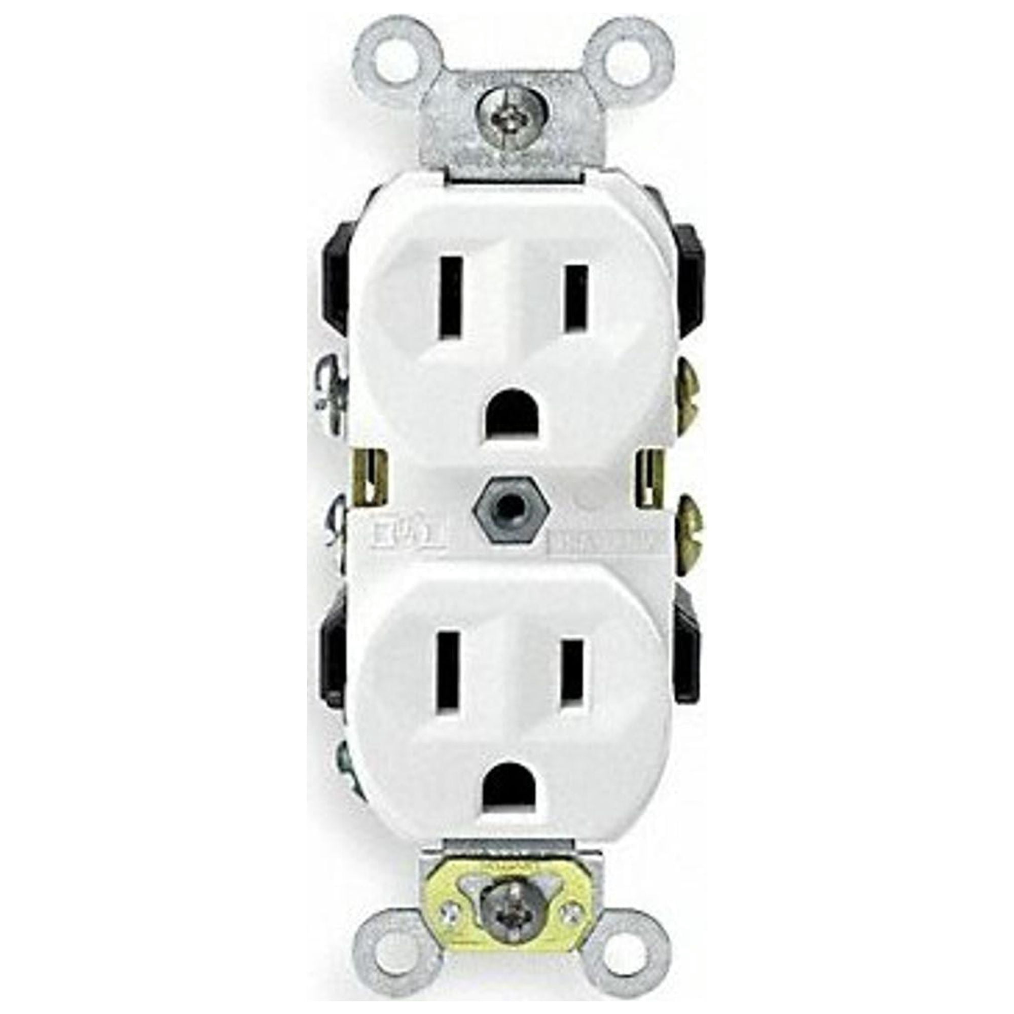 Hubbell Wiring Device-Kellems Recept,White,15 A,2P3W,Back; Side,1PK ...