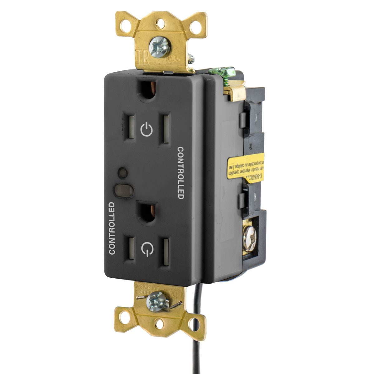 Hubbell HBL5262LC2BK Black Industrial TR 2/2 CONTROLLED Switched ...
