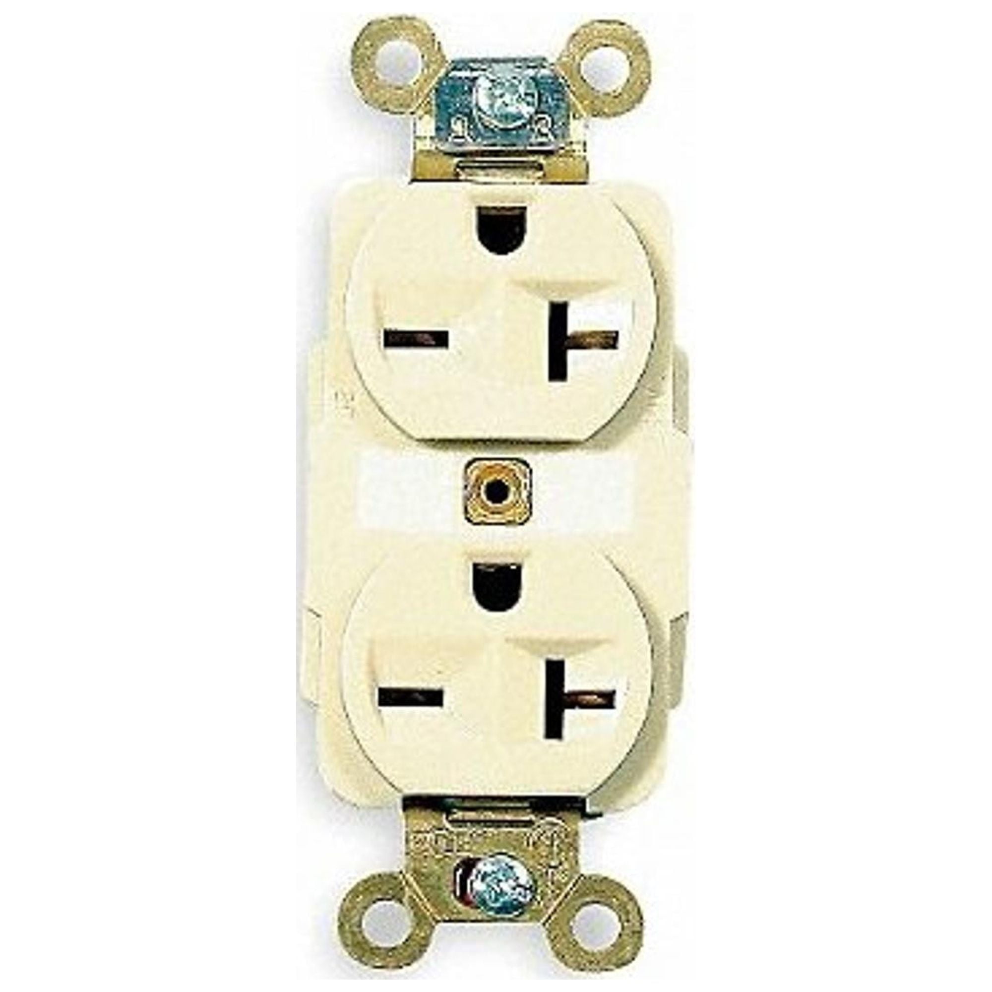 Hubbell Wiring Device-Kellems Recept,Ivory,20 A,2P3W,Back; Side,1PK ...
