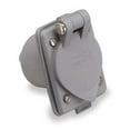 Hubbell HBL61CM64 Compact Gray Nylon Weatherproof Panel Mount Inlet ...