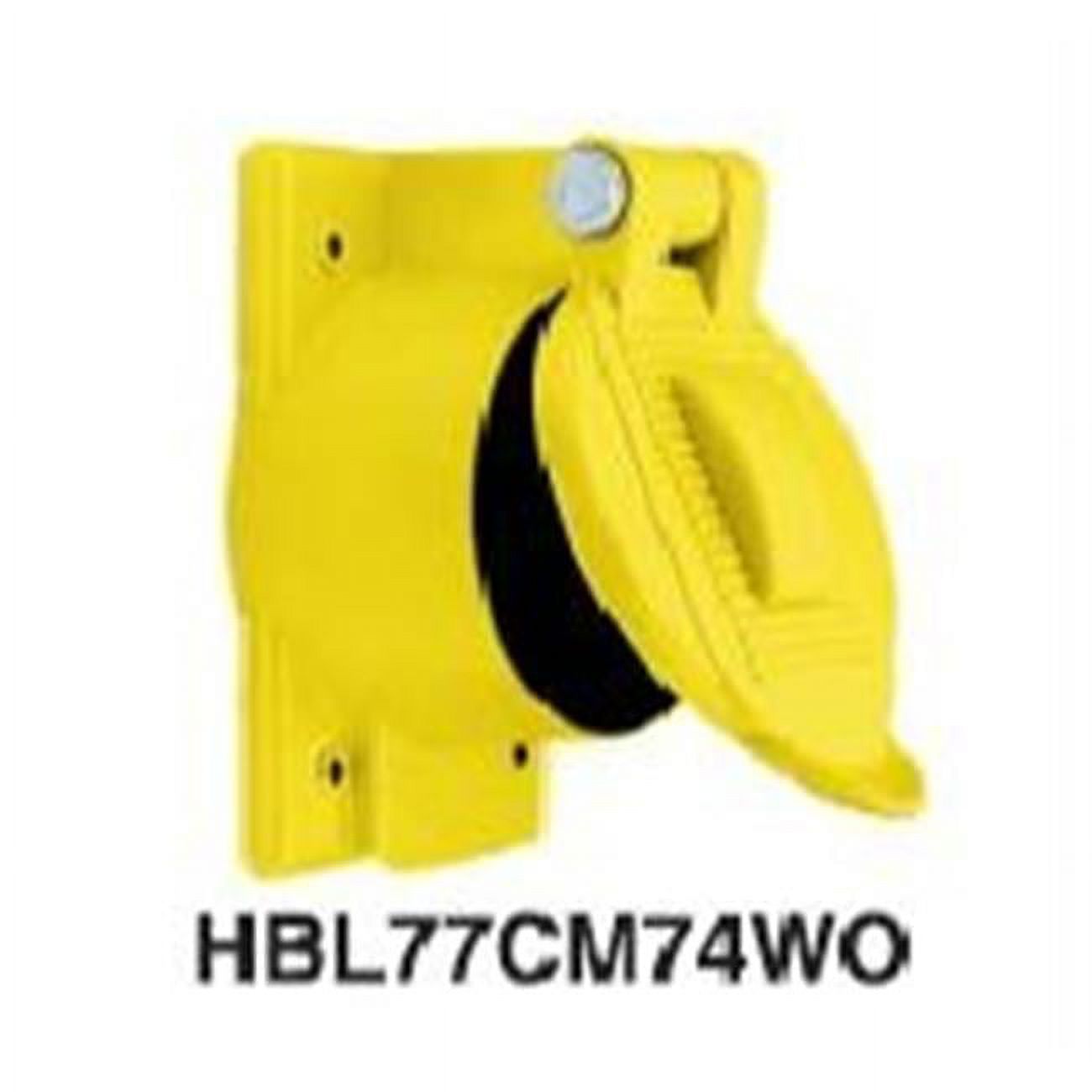 Hubbell HBL77CM74WO Yellow Valox Carbonate Lift Cover Plate for ...