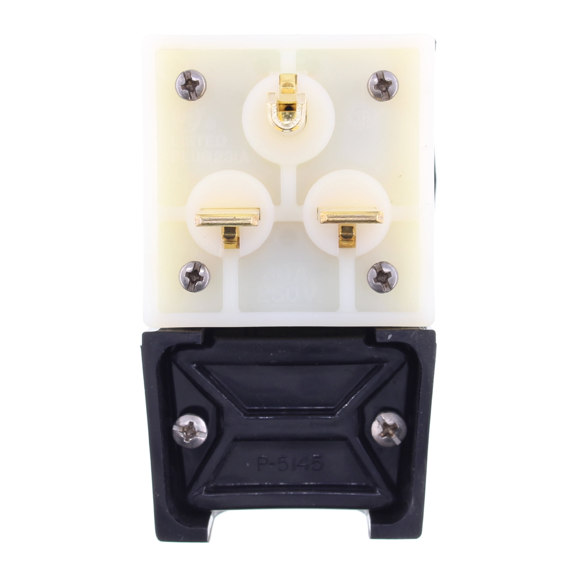 Hubbell HBL9331 Angle Straight Blade Plug, 6-30P, 2P, 3W, 30A, 250V ...