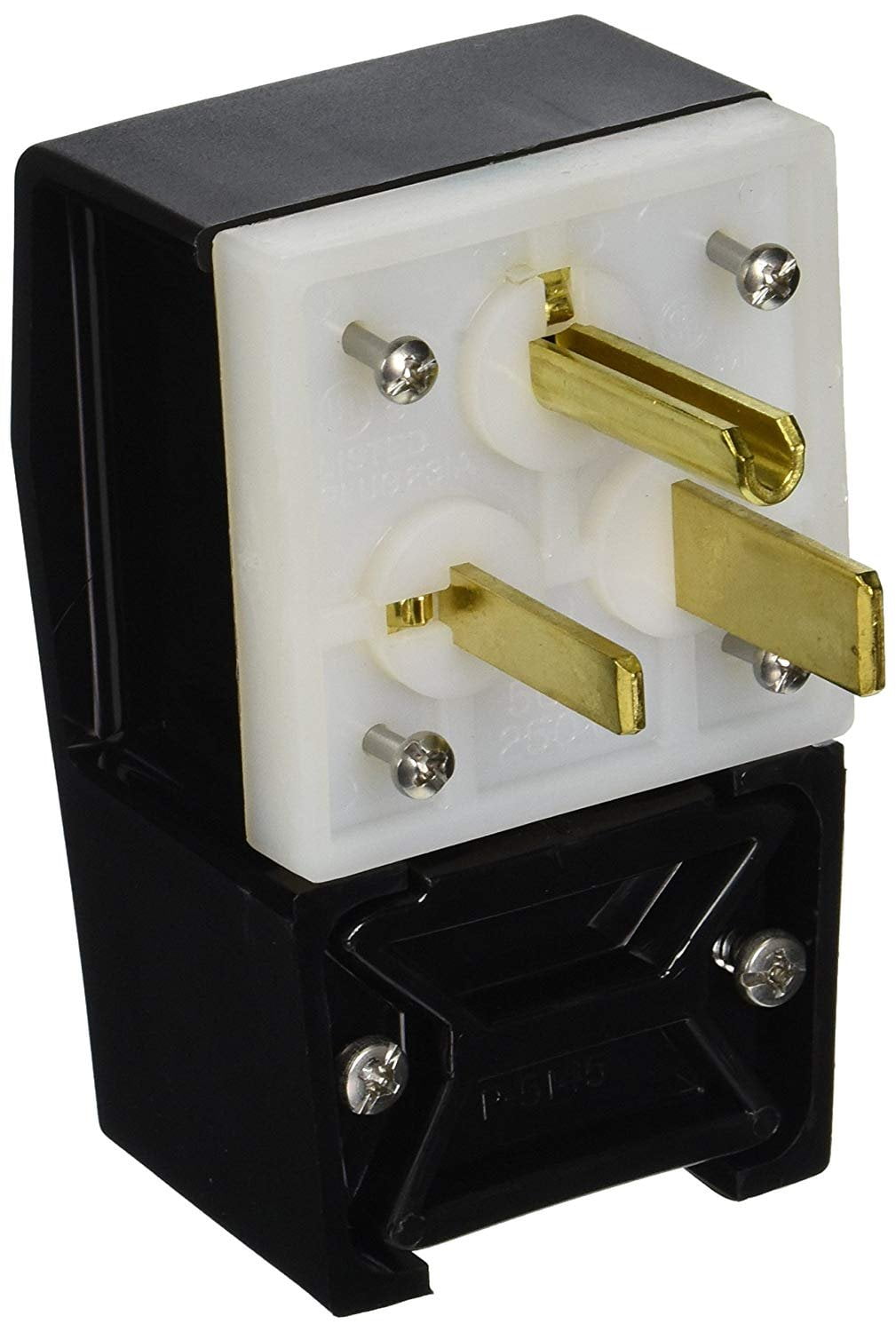 Hubbell HBL9368 Male Plug, Angled, 2 Pole, 3 Wire, 50 Amp, 250V, 6-50P ...