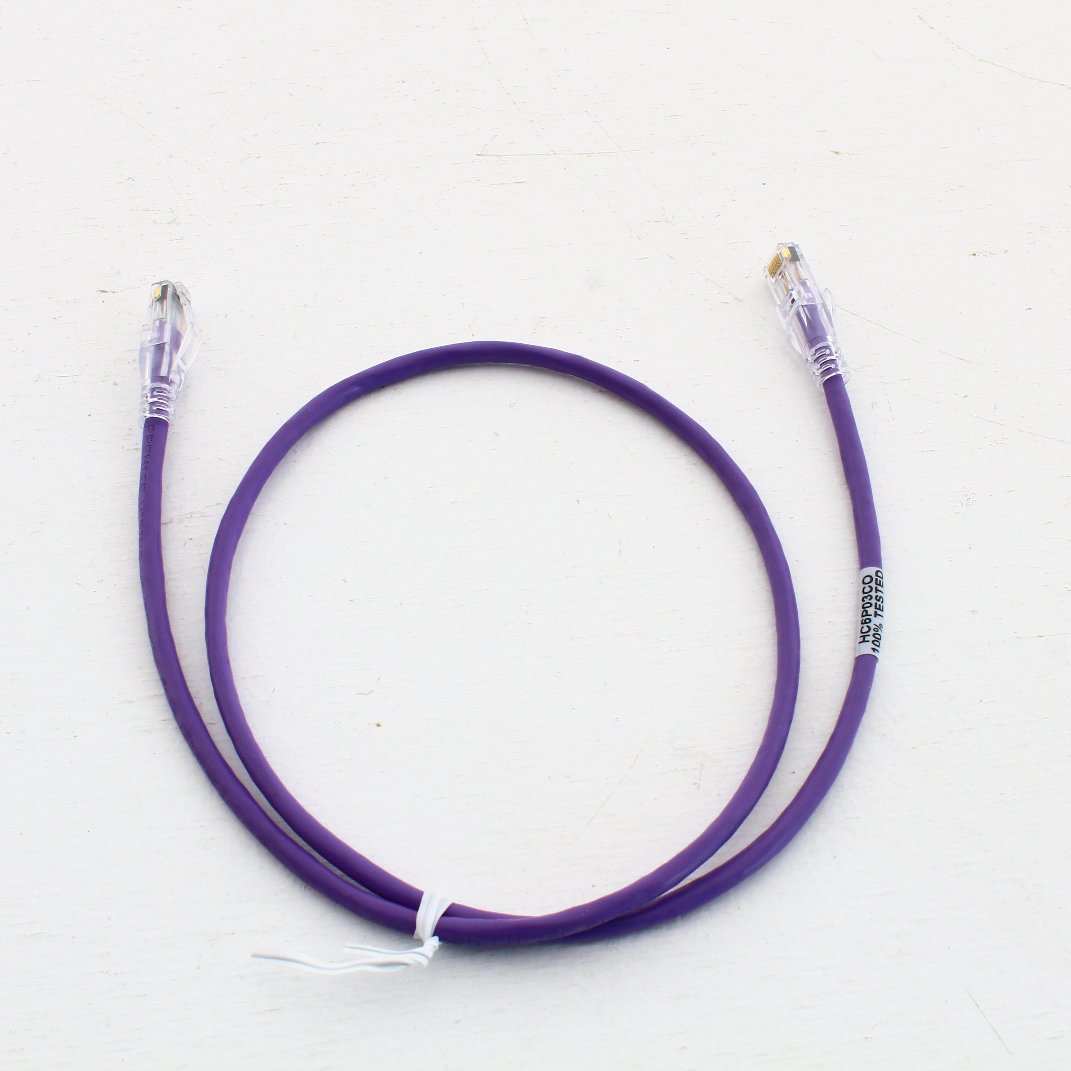 Hubbell HC6P03CO Crossover Patch Cord Cat 6 3Ft Purple LAN Ethernet ...