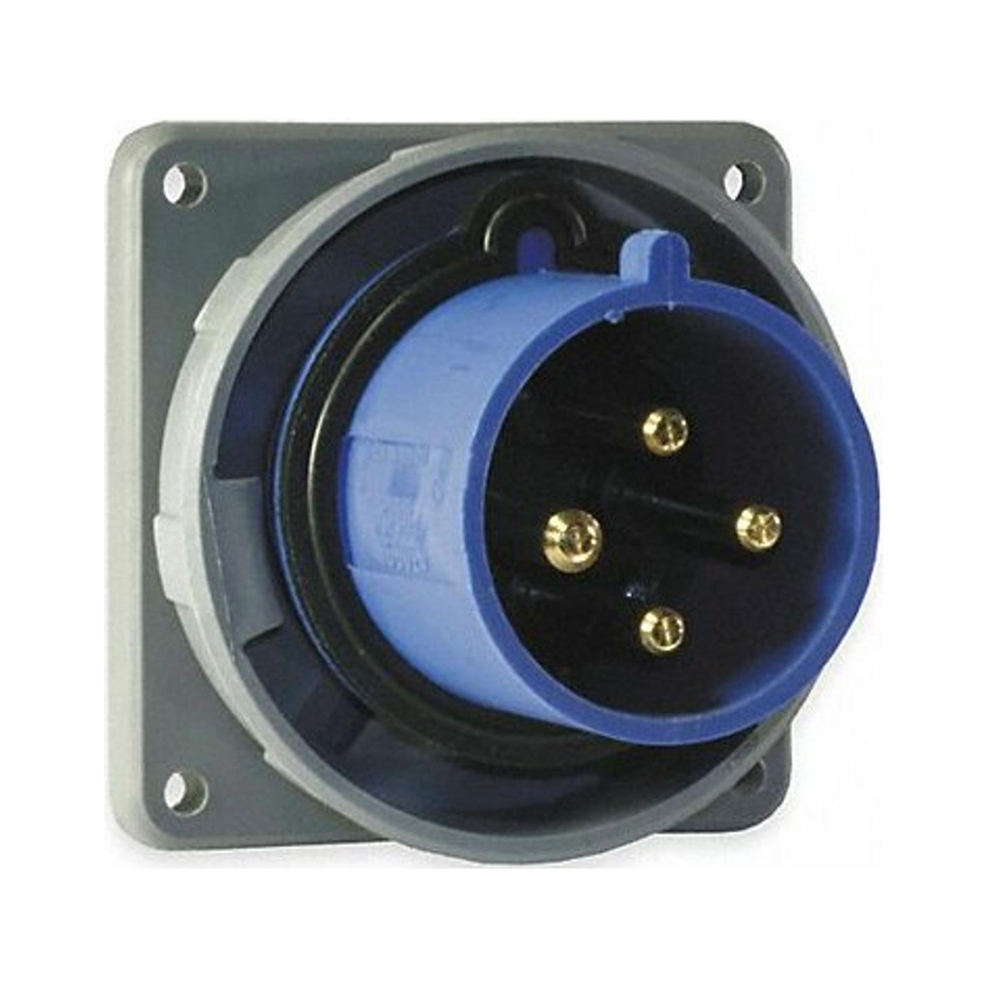 Hubbell IEC Pin and Sleeve Inlet,60A,250V,Blue HBL460B9W - Walmart.com