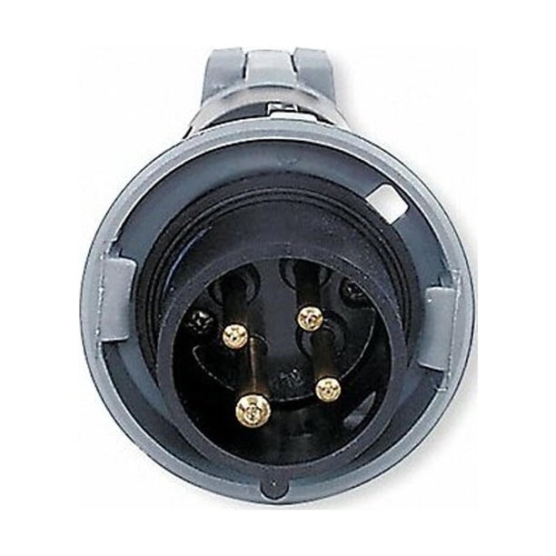 Hubbell IEC Pin and Sleeve Plug,60 A,Black,3Pl HBL460P5W - Walmart ...