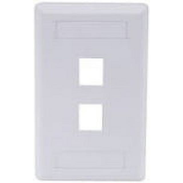 Hubbell IFP12W Flush Phone/Data/Multimedia Wall Plate, 1 Gang, 2 Port ...