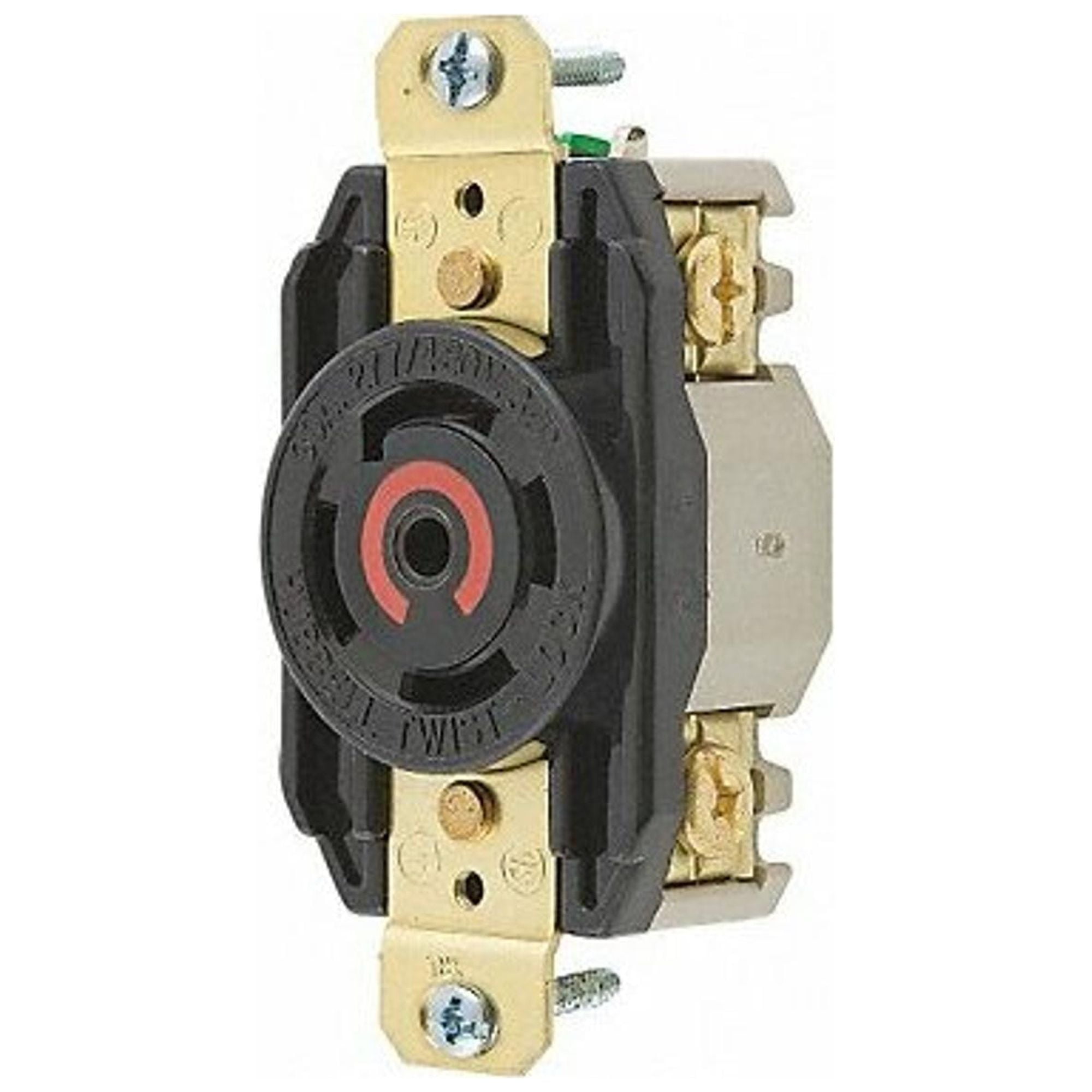 Hubbell Wiring Device-Kellems Lck Recept,30 A;Black;Nylon,L22-30R,1Gng ...