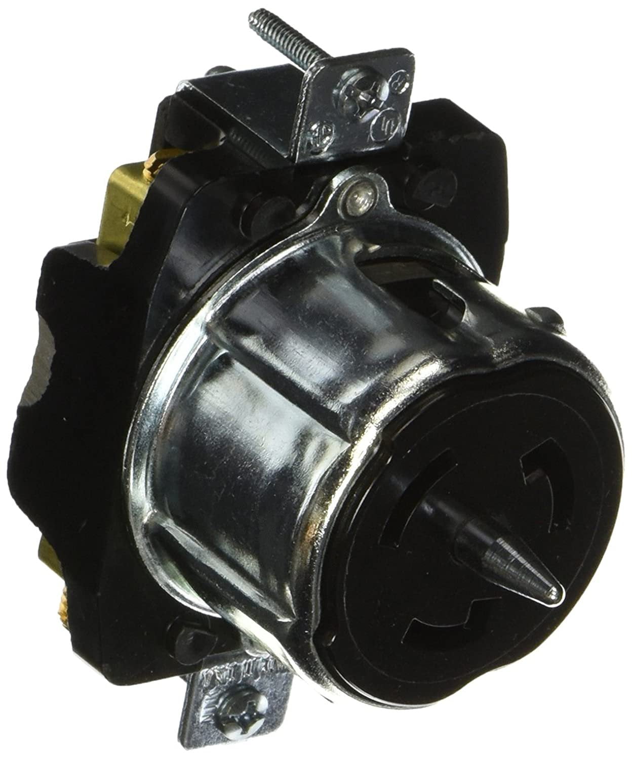 Hubbell Wiring Device-Kellems Lck Recept,50 A;Blk;Phenolic,NoNEMA,1Gng ...