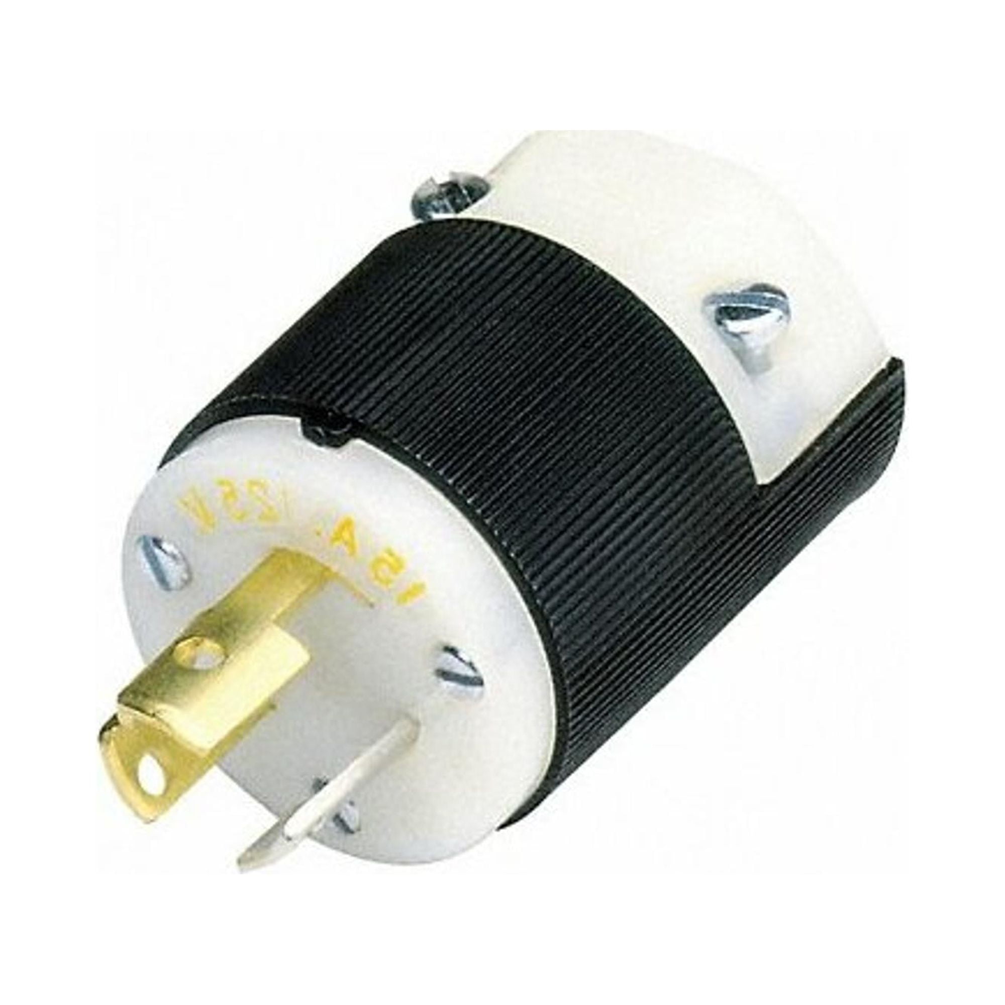 Hubbell Wiring Device-Kellems LckPlg,Strt;15 A;Blk; White,Nylon,3Blds ...