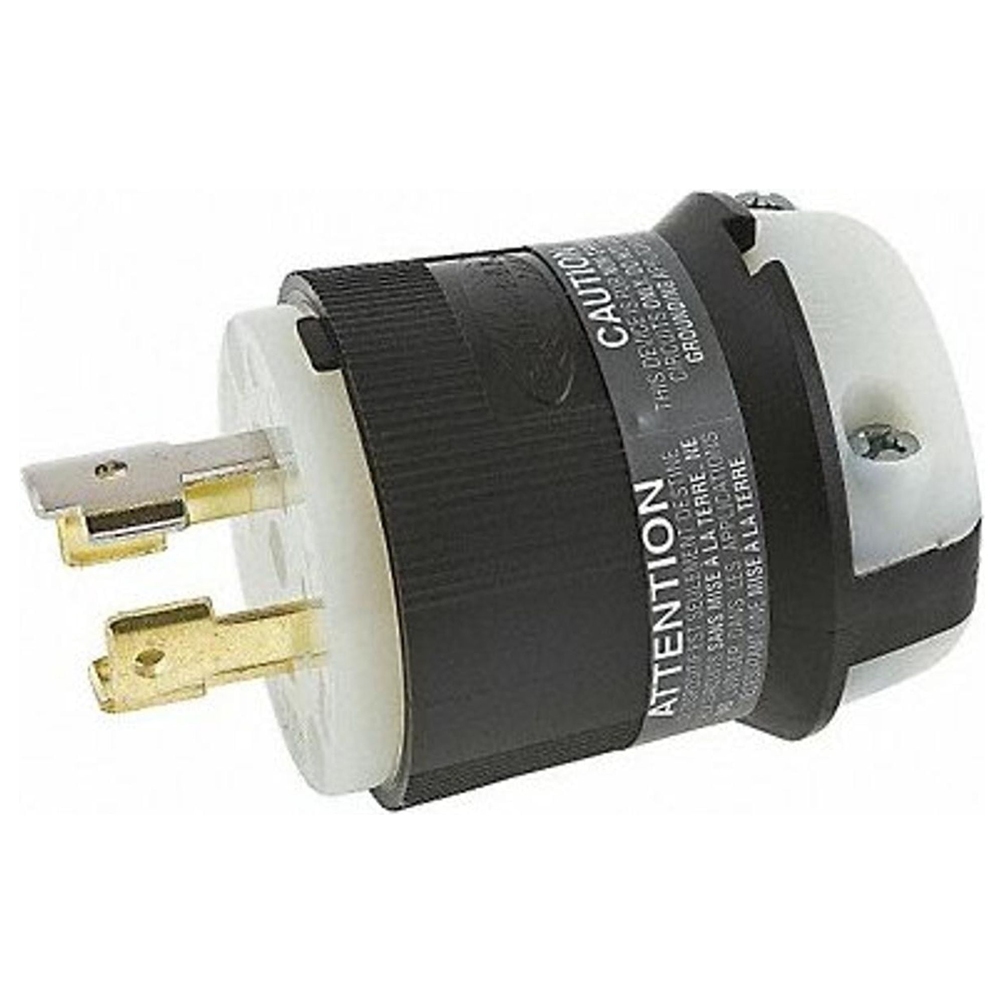 Hubbell Wiring Device-Kellems LckPlg,Strt;30 A;Blk; White,Nylon,4Blds ...