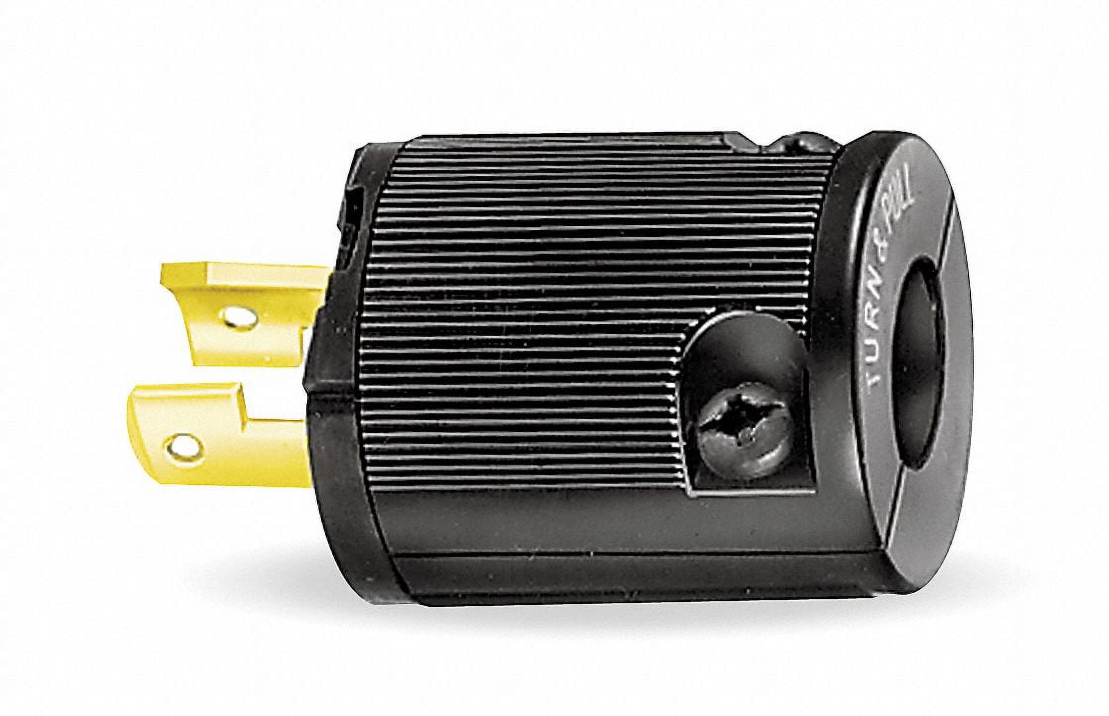 Hubbell MdgtLckPlg,Strt;15 A;Black,Nylon,2Blds HBL7465V - Walmart.com