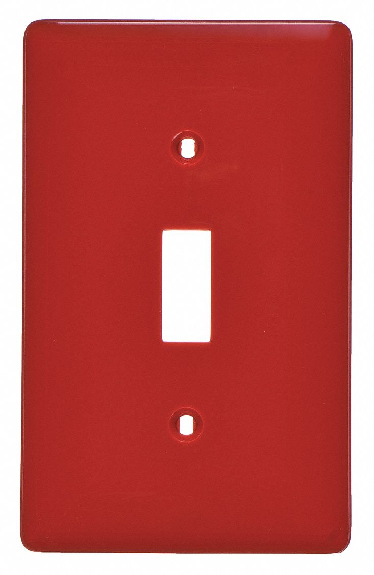 Hubbell NP1R Red Unbreakable 1-Gang Toggle Switch Nylon Cover Wallplate ...