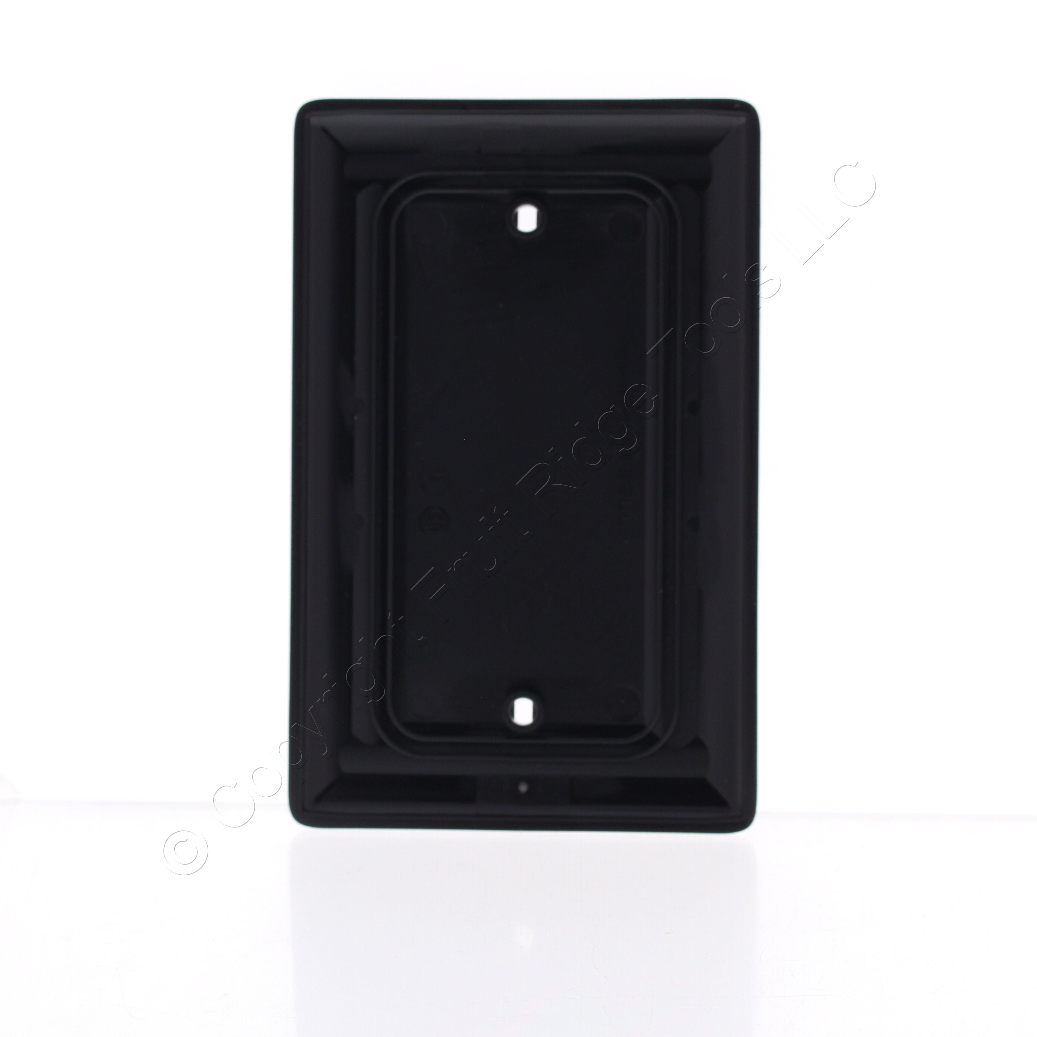 Hubbell NPJ13BK Black Unbreakable Mid-Size Nylon Blank Wallplate Box ...