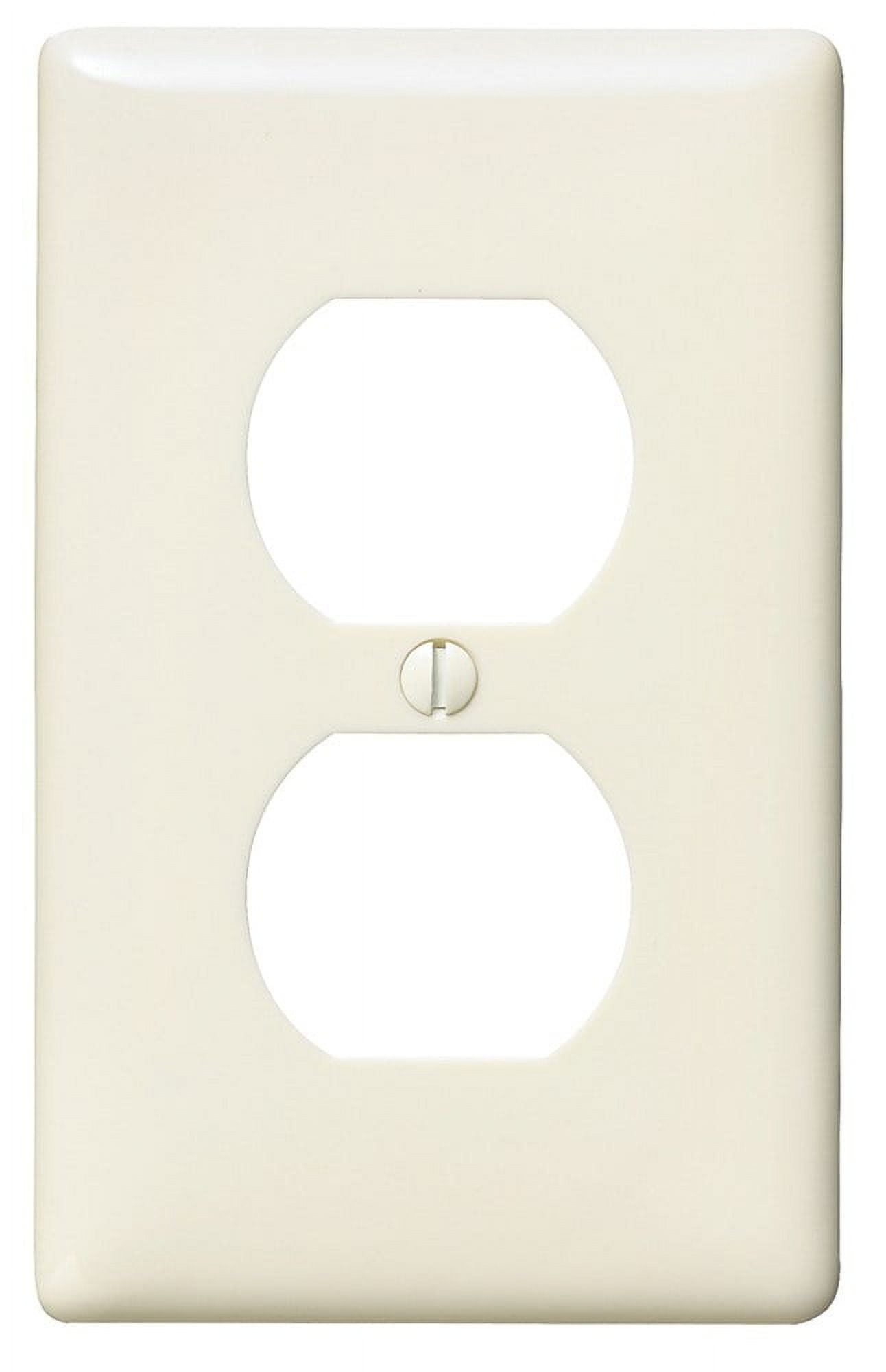 Hubbell NPJ8LA Light Almond Mid-Size Unbreakable 1-Gang Receptacle ...
