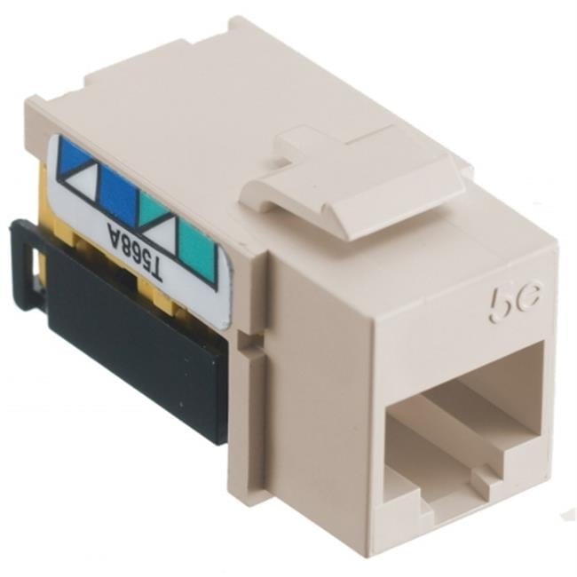 Hubbell NSJ5ELA Category 5e Modular Voice & Data Jack, Light Almond ...