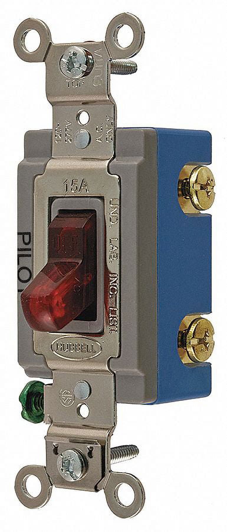 Hubbell Pilot Wll Switch,Red,15A;Back;Side,3-Way HBL1203PL - Walmart.com