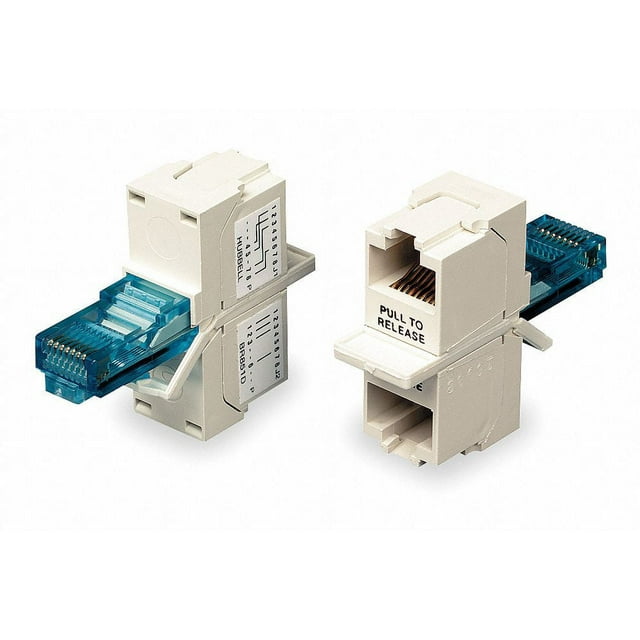 Hubbell Premise Wiring Adapter,Splitter,RJ45,Duplex,2 Contacts ...