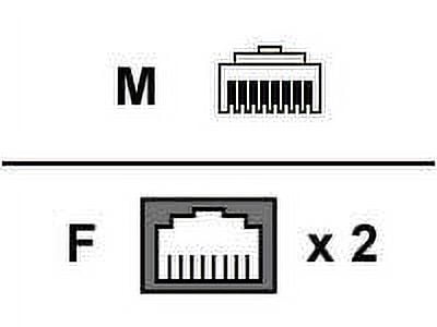 Hubbell Premise Wiring Adapter,Splitter,RJ45,Duplex,2 Contacts BR851D ...