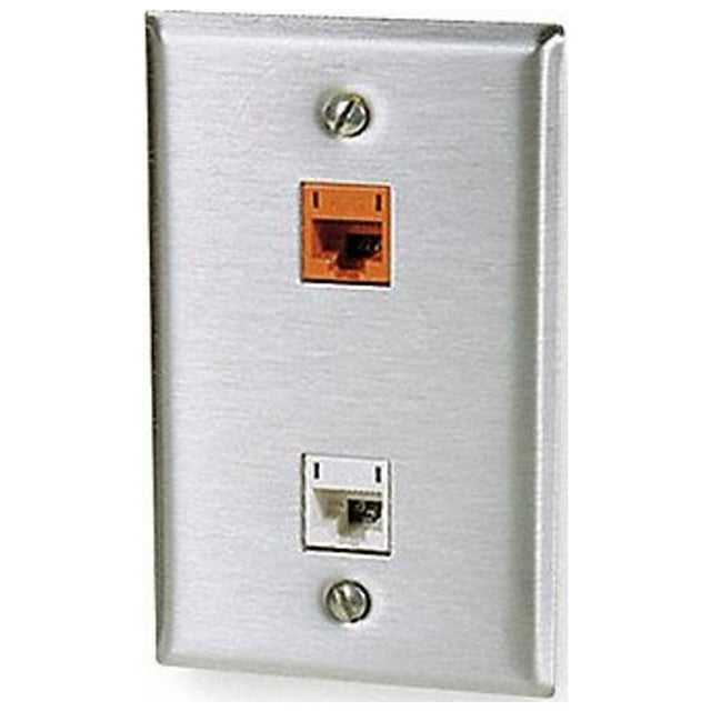 Hubbell Premise Wiring Faceplate,2 Port SSF12 - Walmart.com