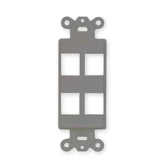 Hubbell Premise Wiring Outlet Frame,4 Port,ISF Decorator Outlet ISF4GY ...