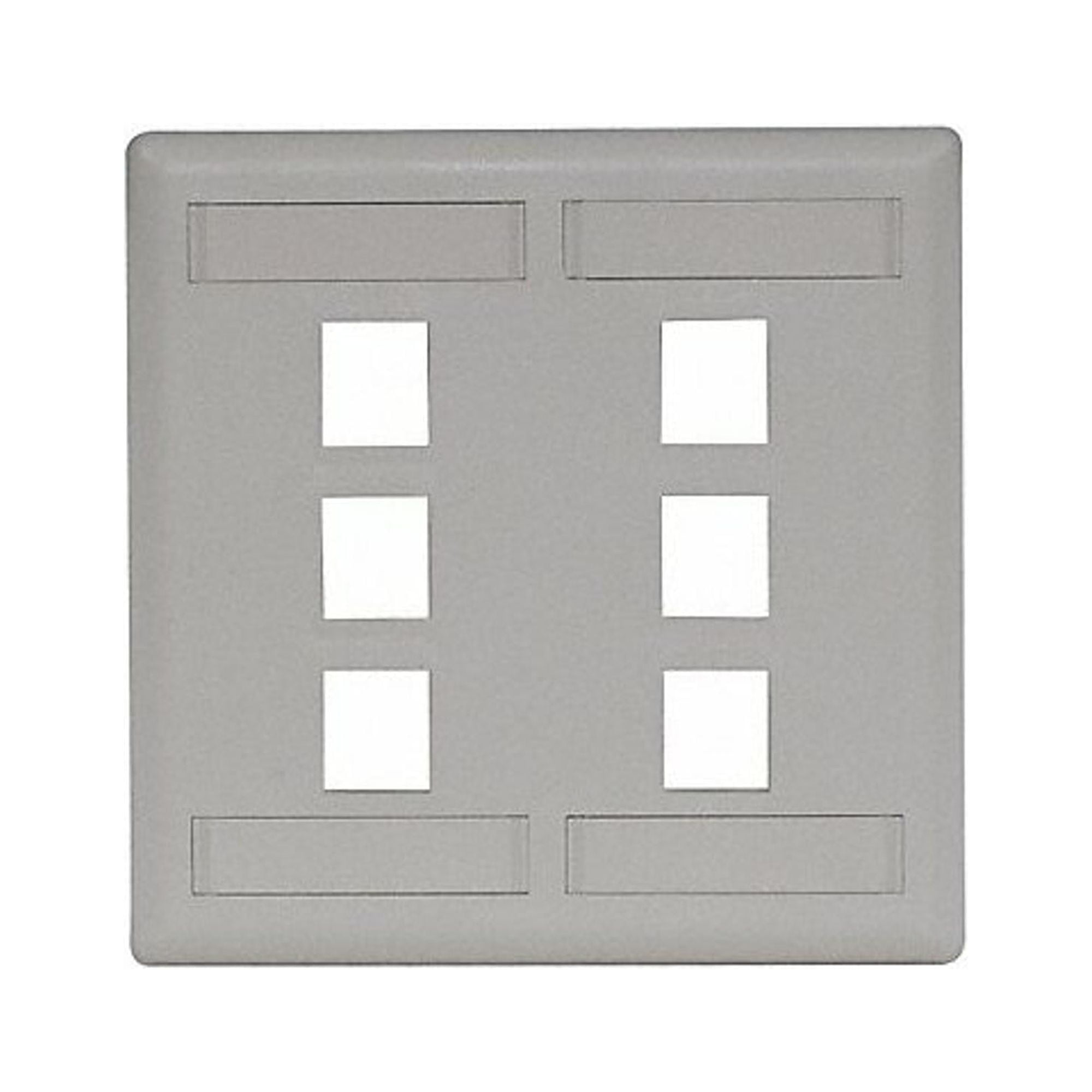 Hubbell Premise Wiring Plate,6 Ports,Office White,Flush IFP26OW ...