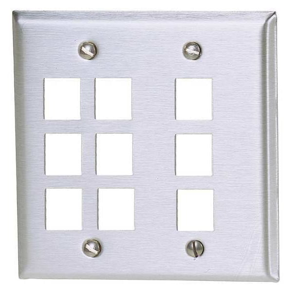 Hubbell Premise Wiring Plate,9 Ports,Gray SSF209 - Walmart.com