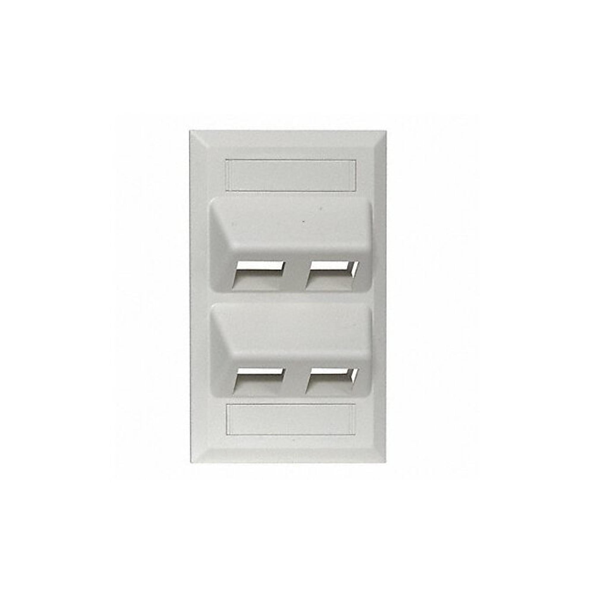 Hubbell Premise Wiring Plate,Angled,4 Port AFP14 - Walmart.com