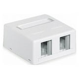 Hubbell Premise Wiring Surface Housing 2 Port HSB2W - Walmart.com