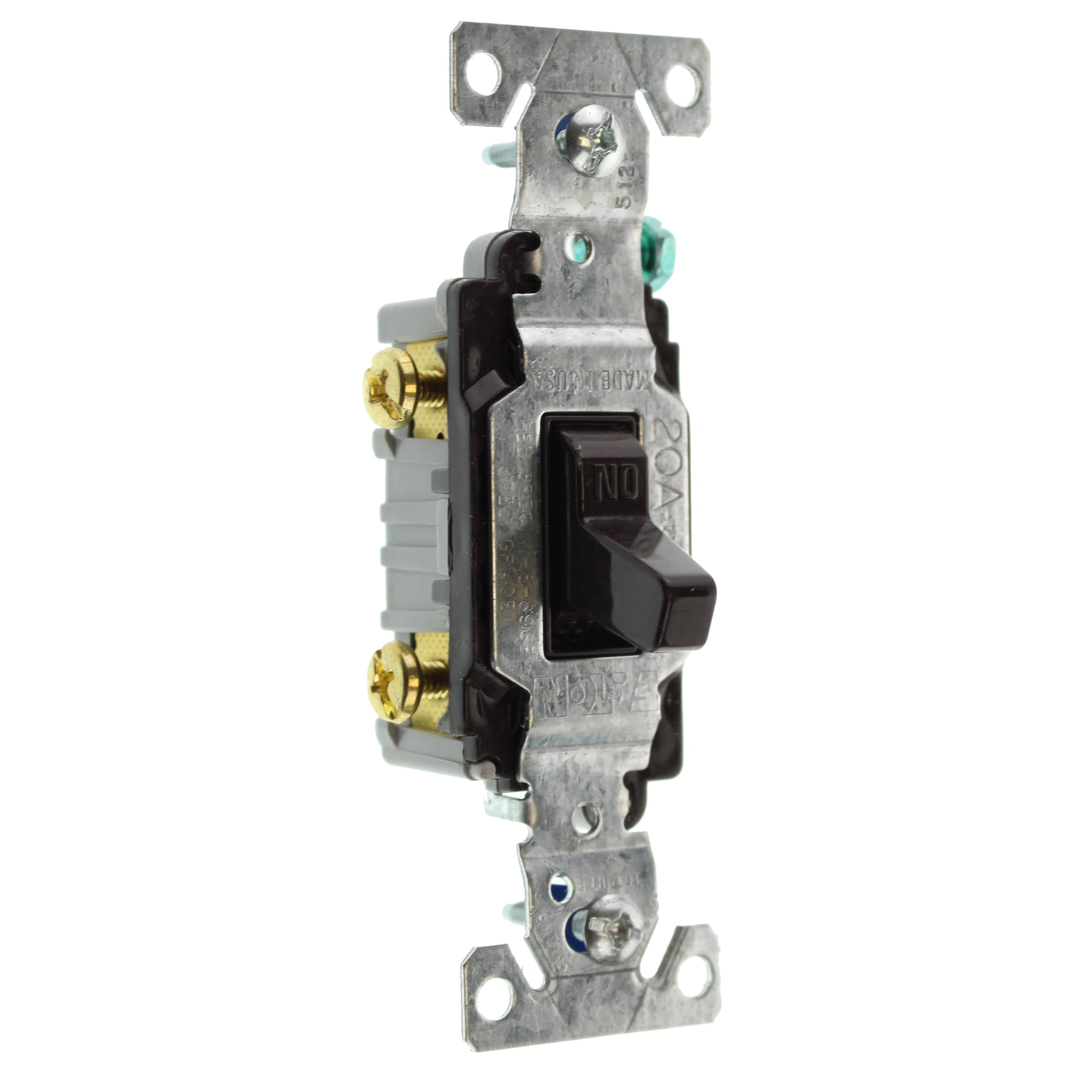 Hubbell RS315Z Toggle Switch, 3-Way, Grounding, 15-Amp, 120/277-Volt ...