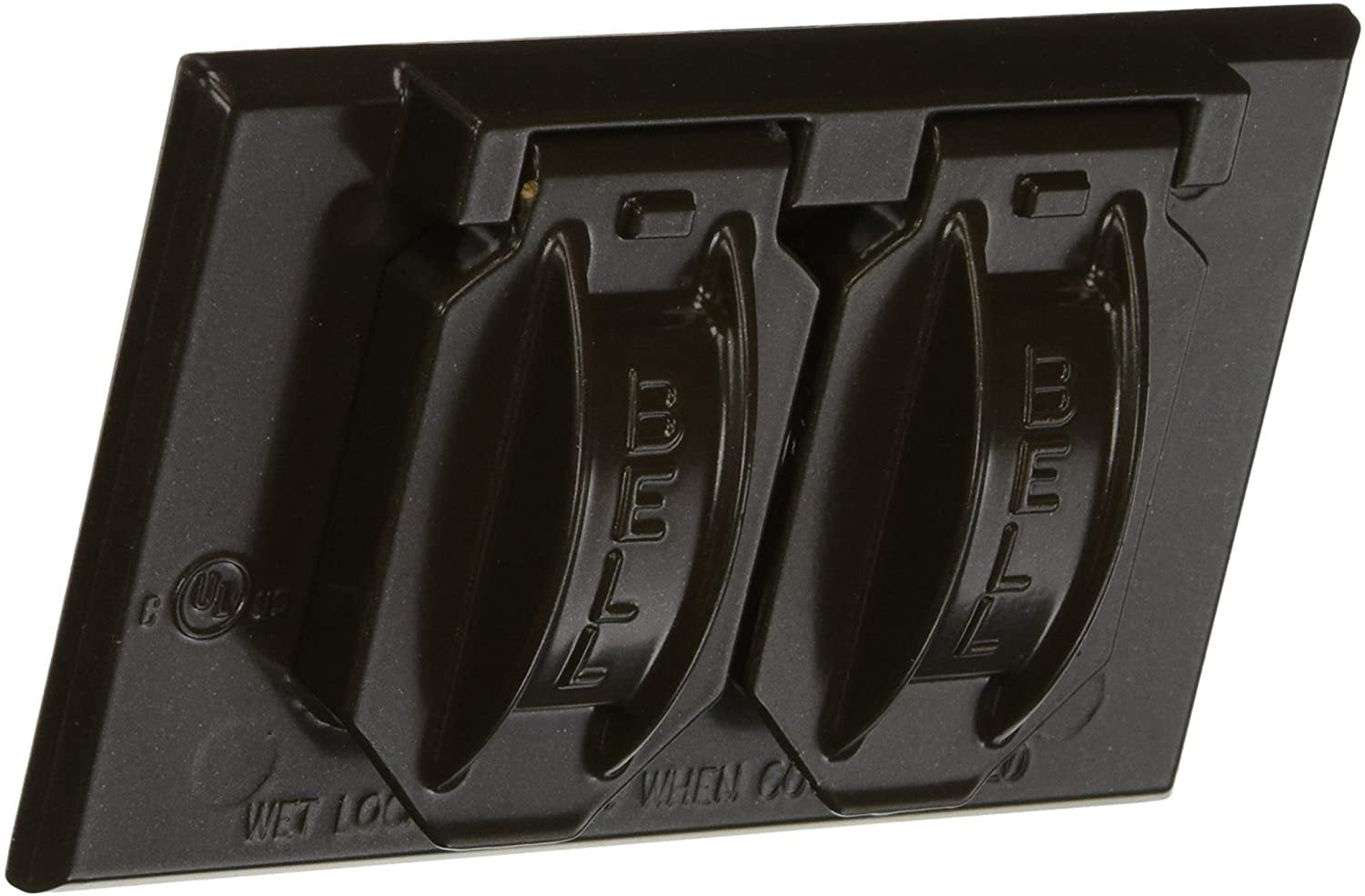 Hubbell-Raco 5180-7 2-Hole Weatherproof Device Cover, 4-9/16 in L X 2 ...