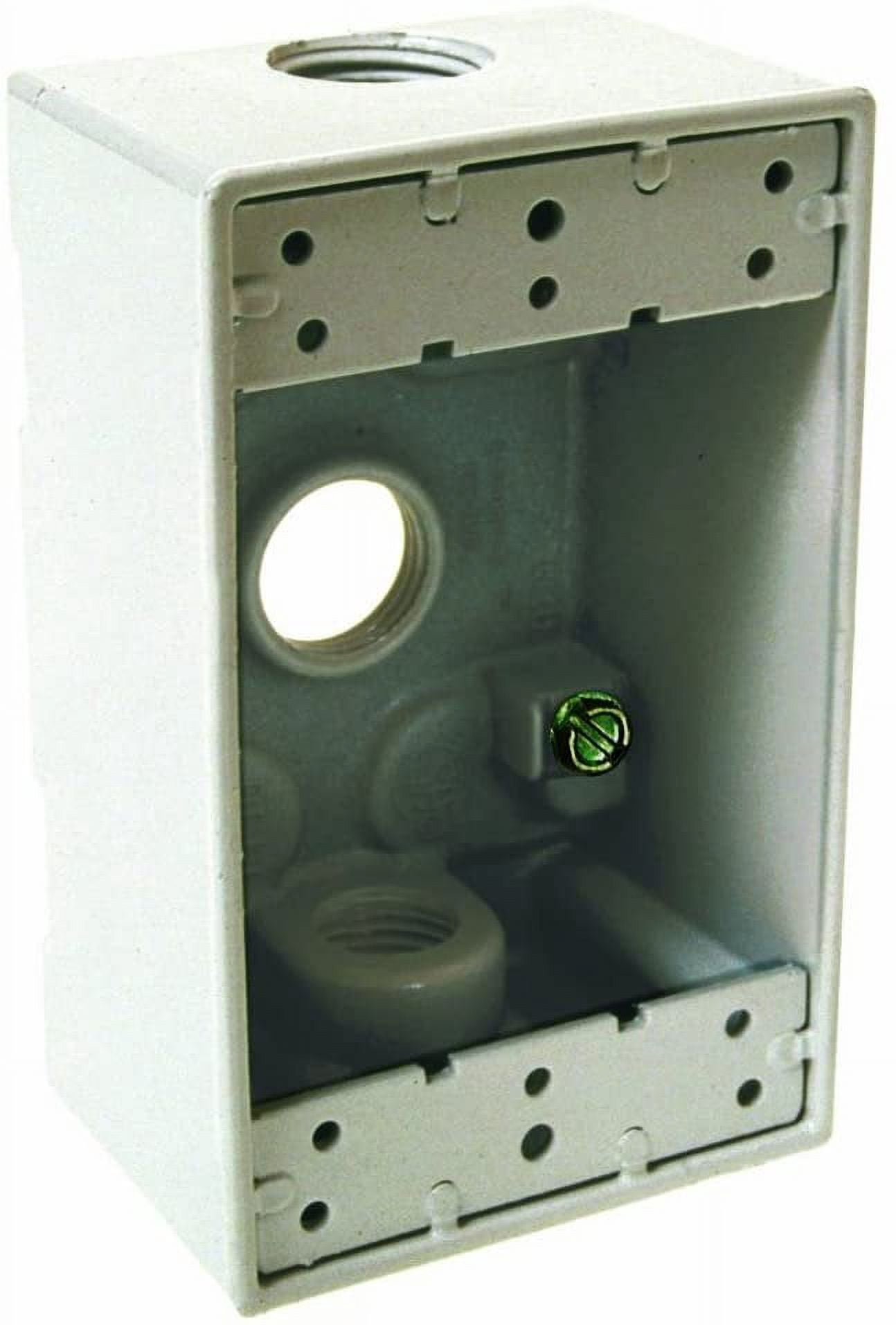 Hubbell Weatherproof Single Gang Box 5320-1 - 18.3 Cu In - White ...