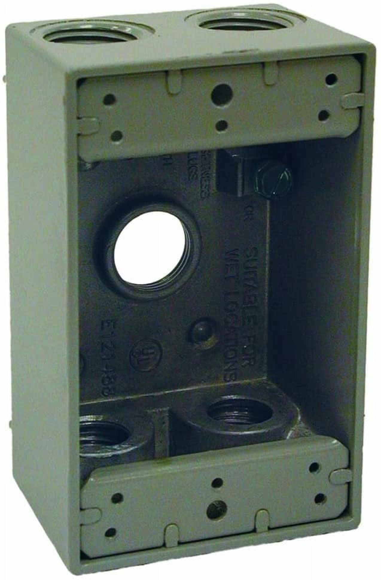 Hubbell-Raco 5322-0 Weatherproof Box, 1 Gang, 18.3 Cu-in X 4-1/2 in L X ...