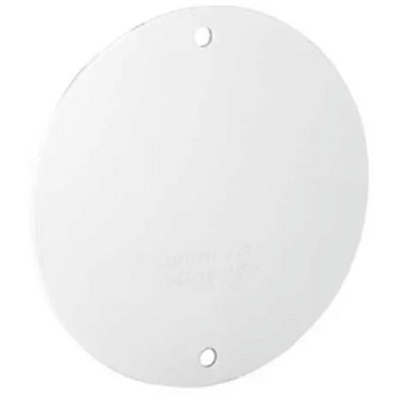 Hubbell Raco 5374-1 4 in. Box Mount Round Blank Cover, White - Pack of ...