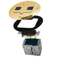 Hubbell Raco 6239BP Brass Plated Concealed Receptacle Floor Box Kit ...