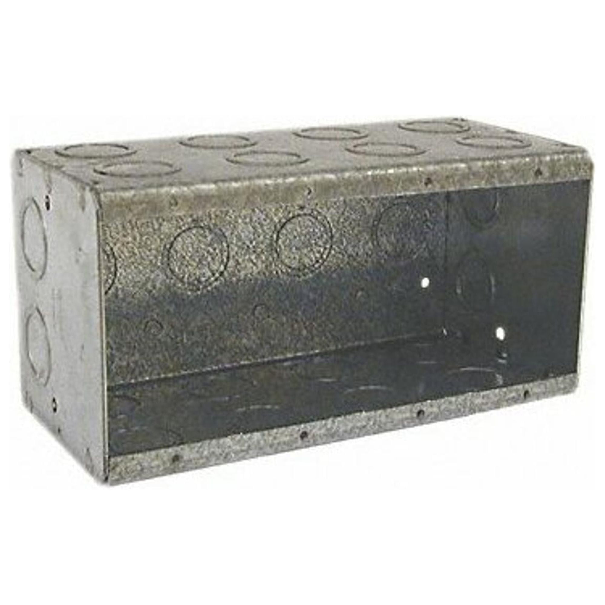 Hubbell-Raco 698 Masonry Box, 4-Gang, 3-1/2" Deep, 1/2 " & 3/4" KOs ...