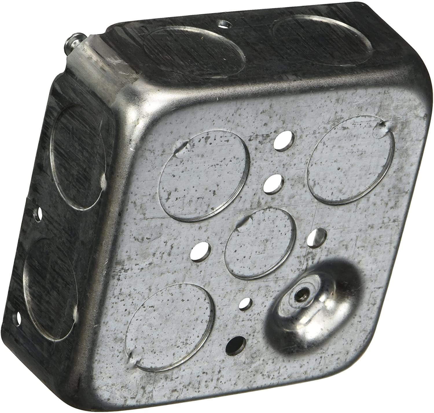 Hubbell-Raco 8191 Drawn 1-1/2-Inch Deep Square Electrical Box with 8 3/ ...